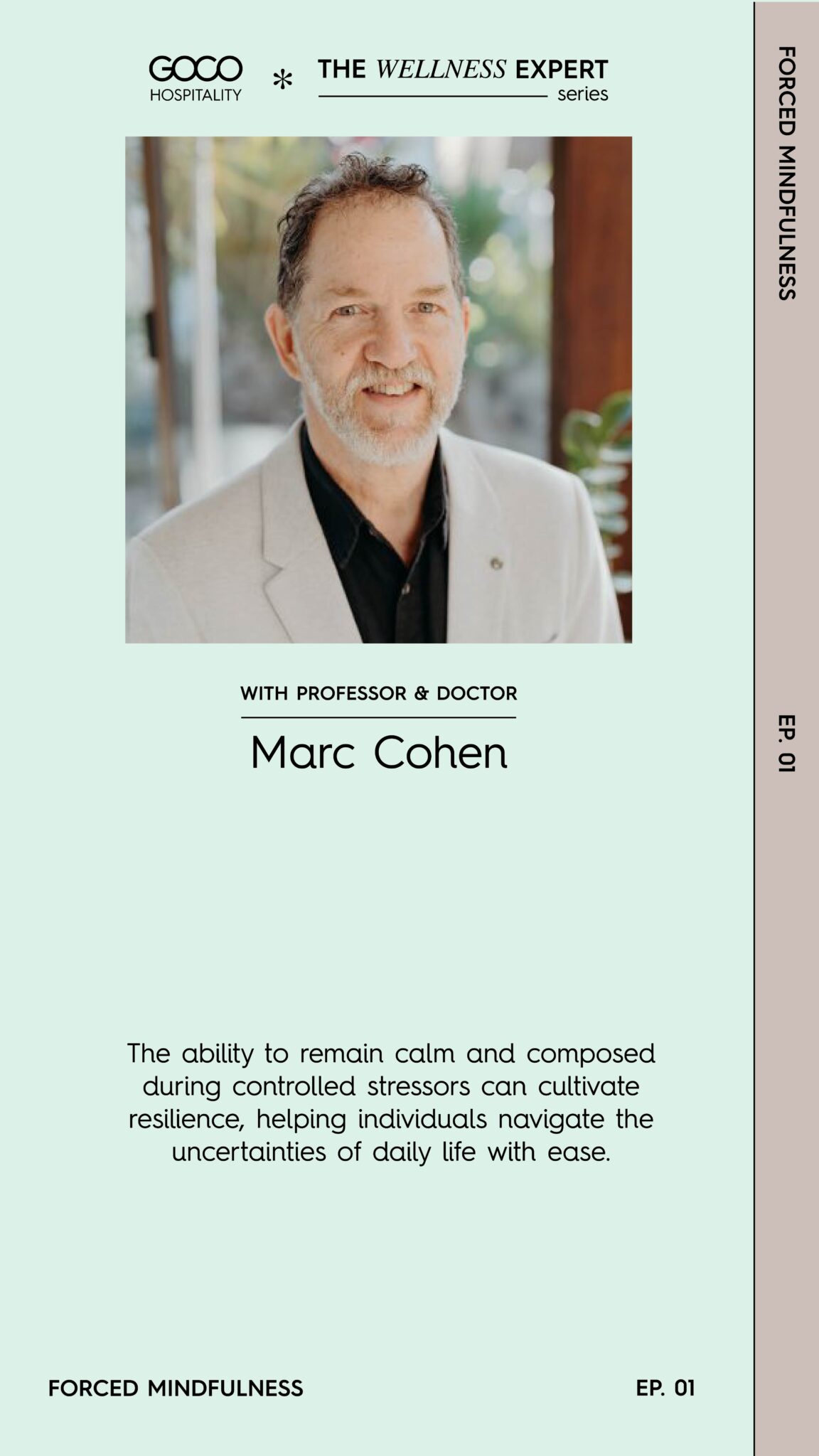 WELLNESS EXPERT SERIES - PROF. & DR. MARC COHEN